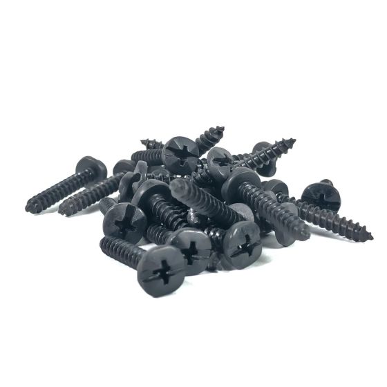 Black Stainless 1" x 8 Pyramid Head Wood Screw, Box 100