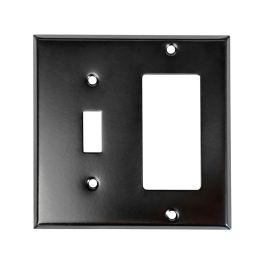 1 Toggle 1 Ground Fault Wall Plate, Black