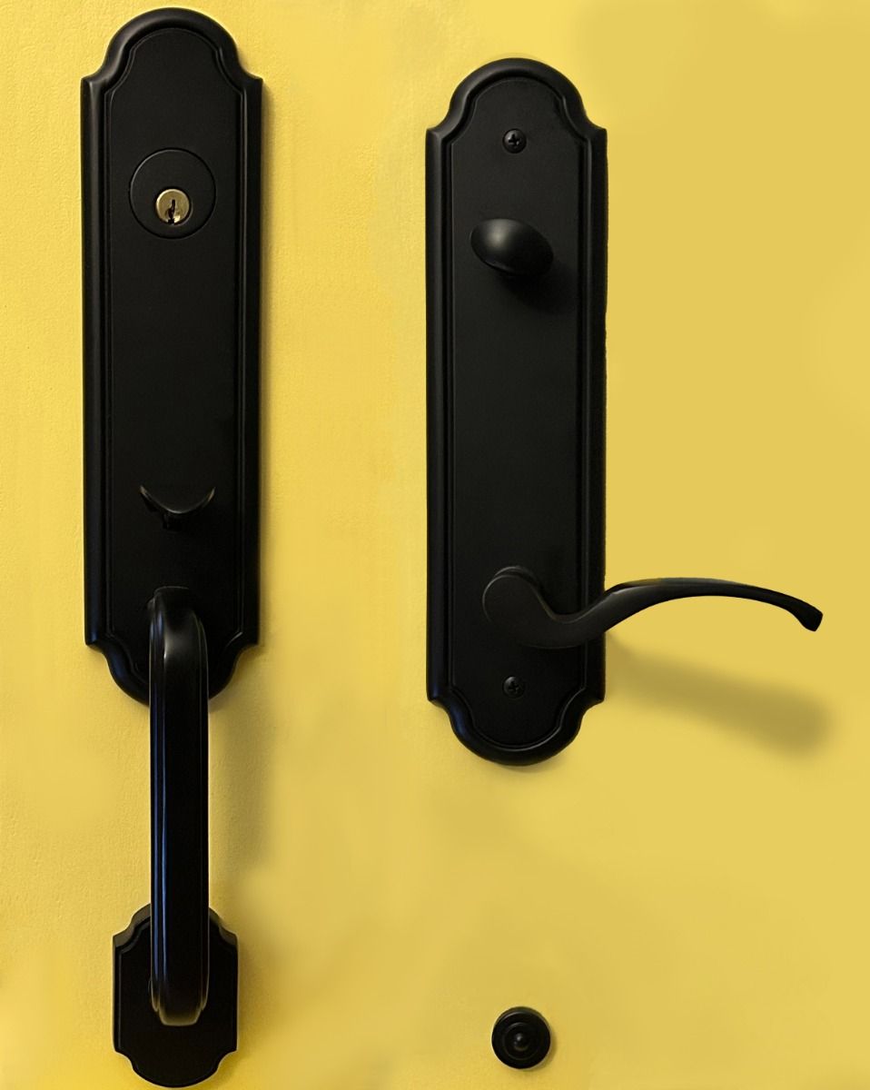Left Hand Handle & Lever Entrance Lock Set