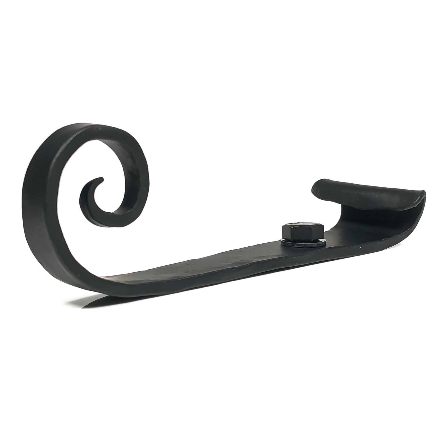 Hand Forged Scroll Shutter Holdback, Pair