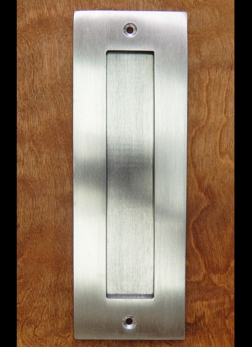 9" Flush Pull, Brushed Stainless