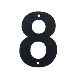 Black Stainless Steel House Number 8
